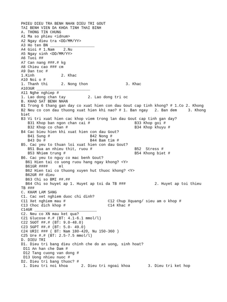 Dap An Ma Hoa Bai TH3 Gout | PDF