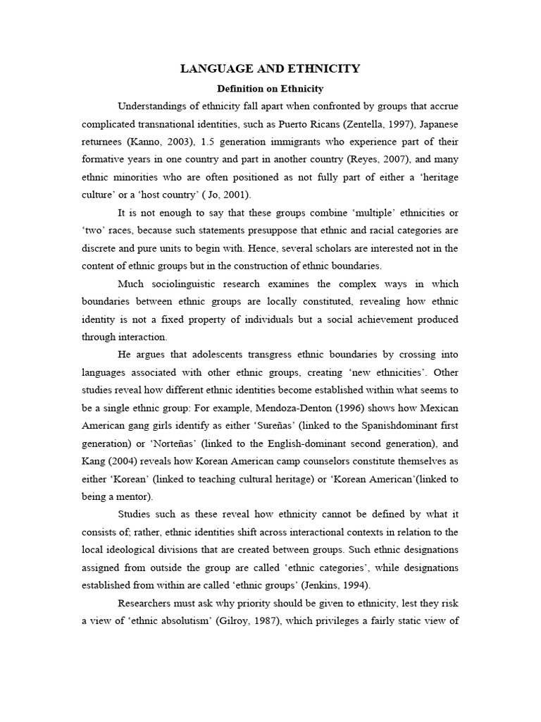 Assignment Topic 15 | PDF | Ethnicity | English Language
