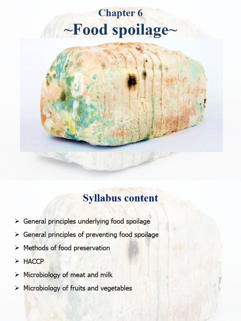 Food Spoilage and Preservation Methods | PDF | Food Preservation ...