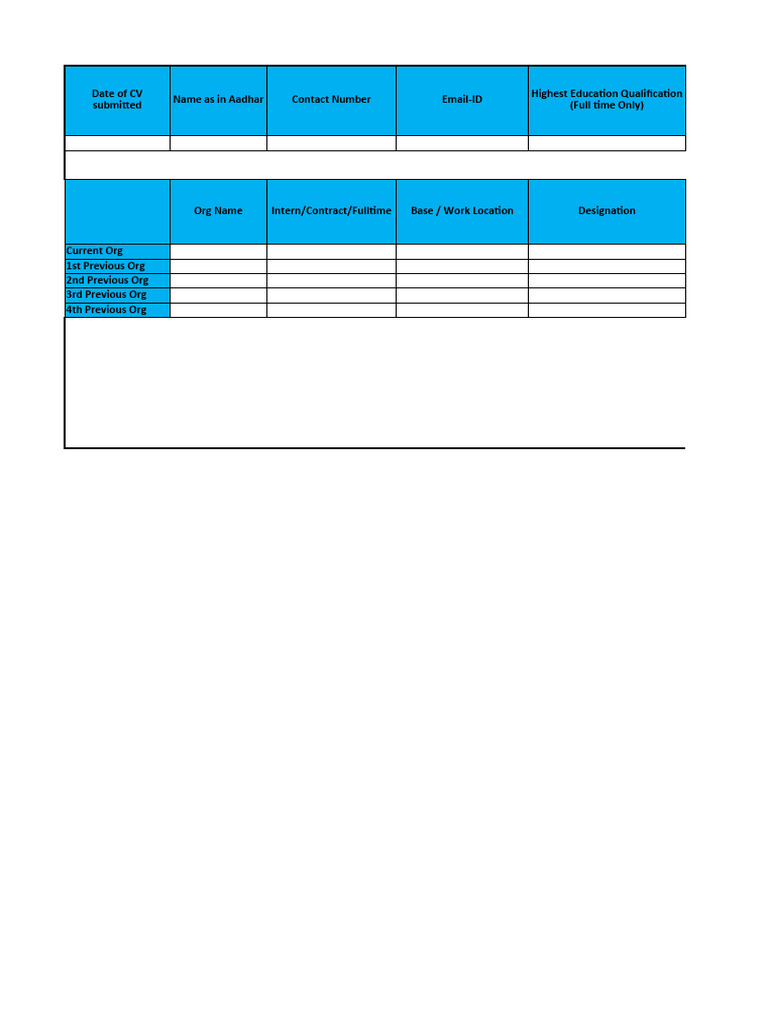 IQVIA Candidate Screening Form | PDF