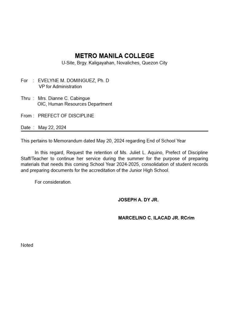MEMO | PDF