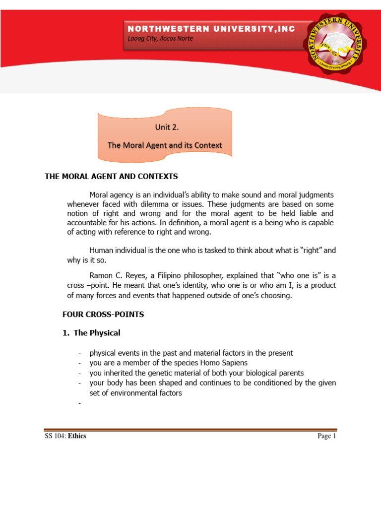 Moral Agency and Identity Factors | PDF | Morality | Relativism