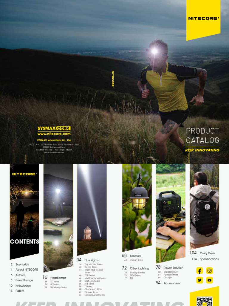 2023 NITECORE Lighting Product Catalog en WEB | PDF | Flashlight | Light Emitting Diode
