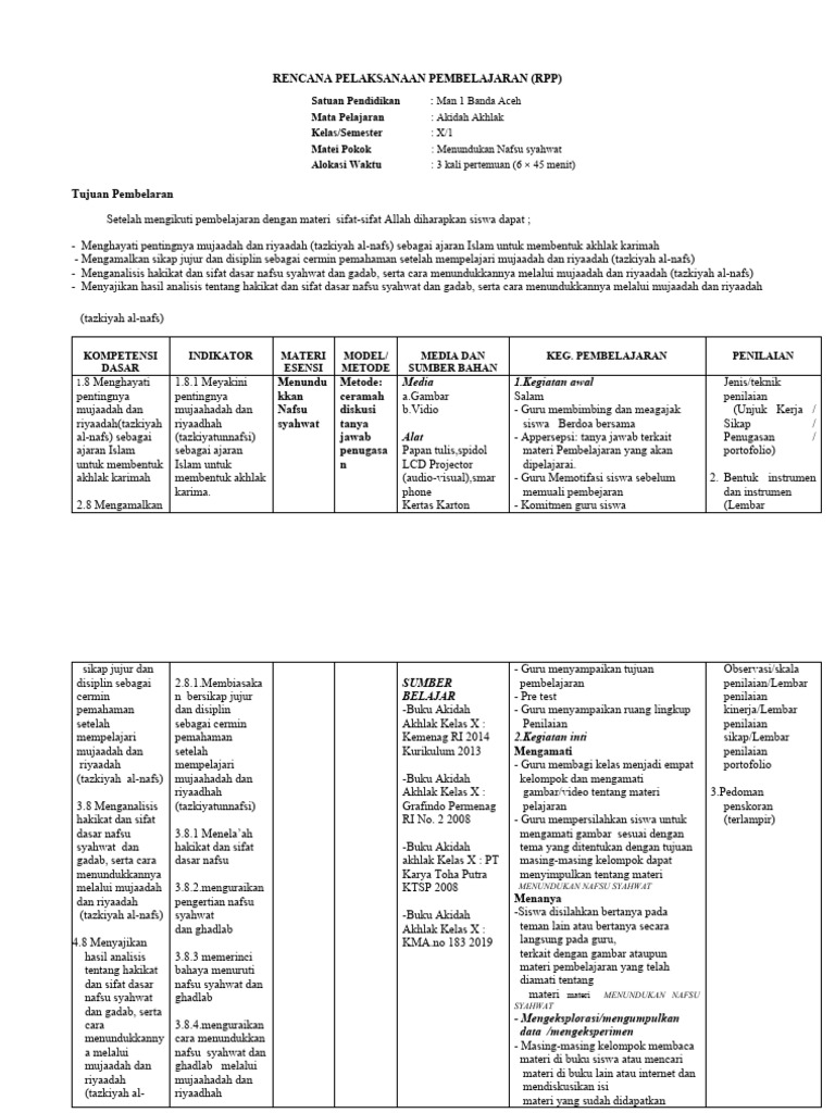 8 RPP KLS X SMT 1 KD-8 | PDF | Karier & Perkembangan | Pengembangan Diri