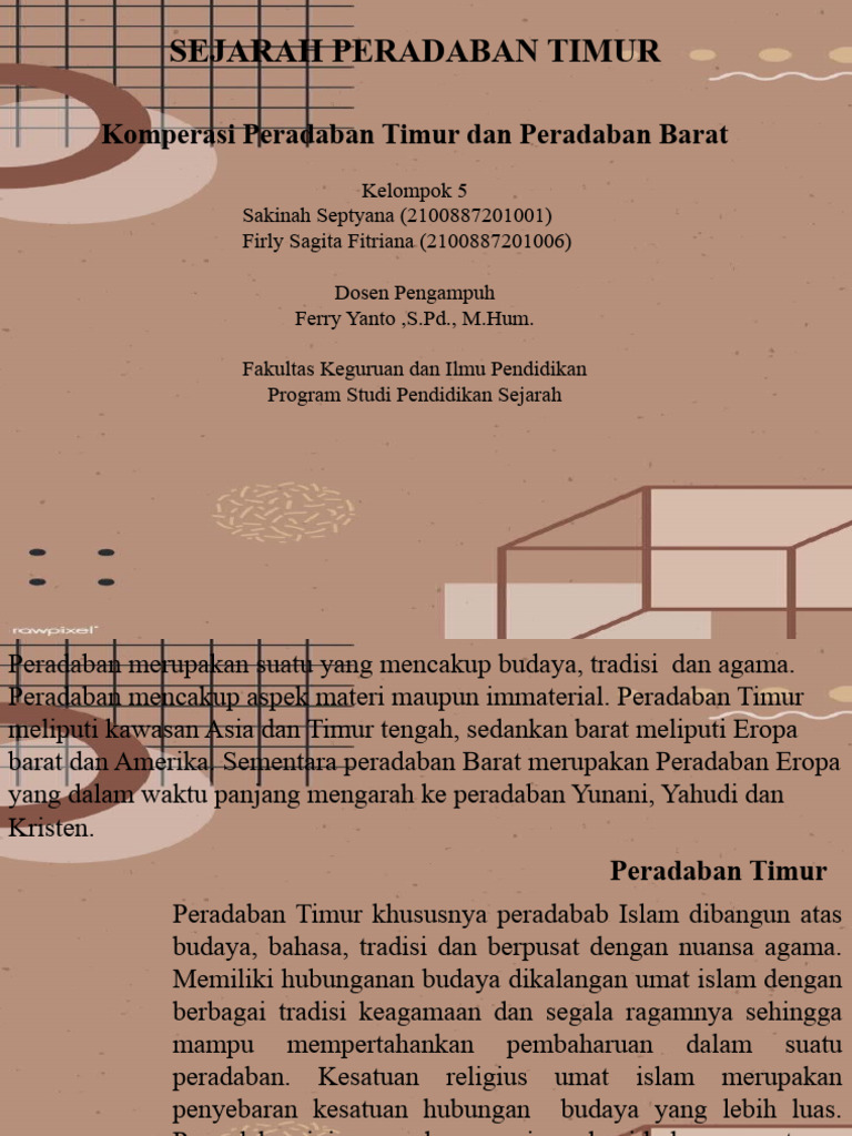 Peradaban Timur Dan Barat | PDF