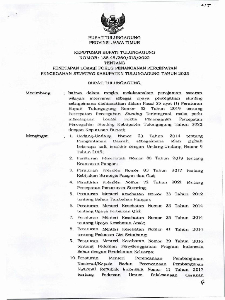 SK Lokus Stunting 2023 | PDF