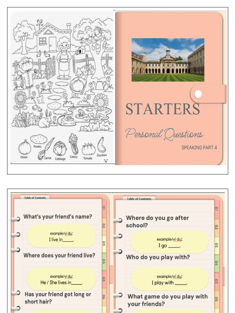 Starters Speaking Part 4 | PDF