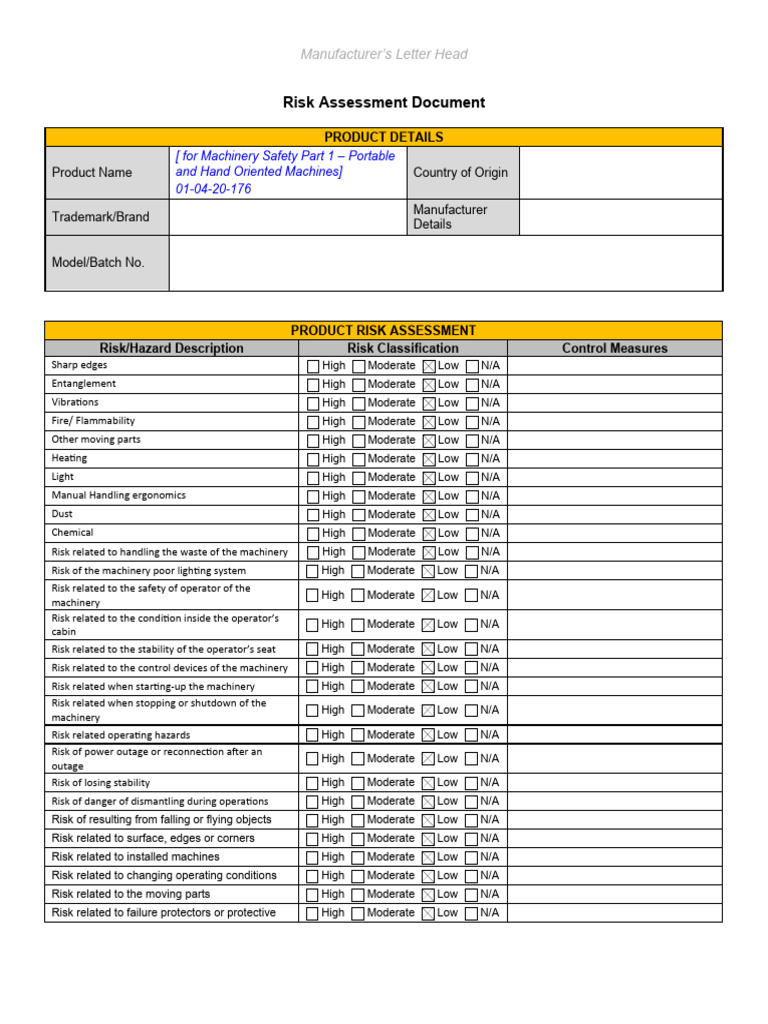 Risk Assessment - Machinery Safety Part 1 - Portable & Hand Oriented ...