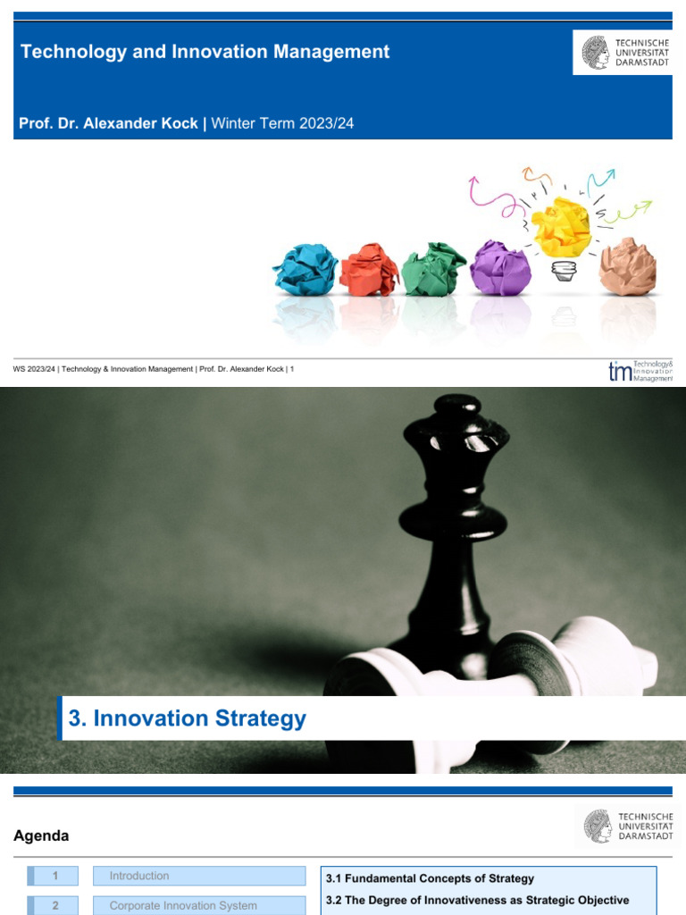 TIM_3_Innovation_Strategy_202324 | PDF | Strategic Management | Innovation TIM_3_Innovation_Strategy_202324 | PDF | Strategic Management | Innovation