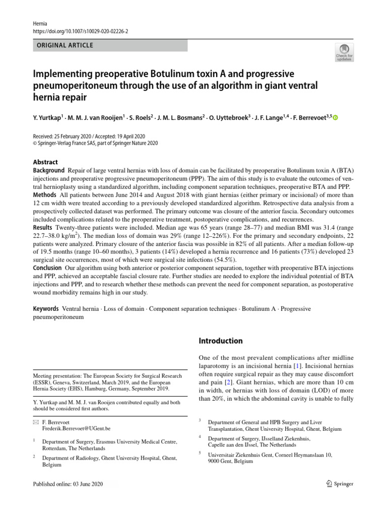 Implementing Preoperative Botulinum Toxin A and Progressive ... Implementing Preoperative Botulinum Toxin A and Progressive ...