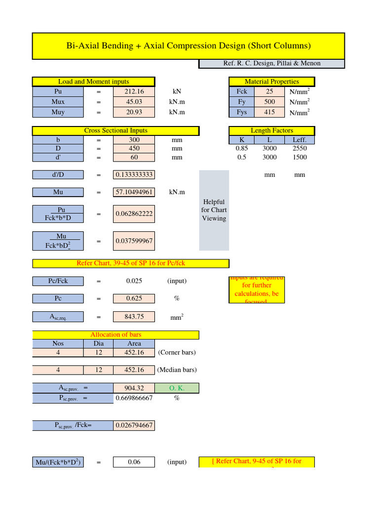 Biaxial Bending Column(1)(1) Final | Download Free PDF | Mechanical ...