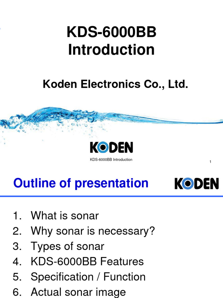 1-1 KDS-6000BB Introduction 210329 | PDF | Sonar