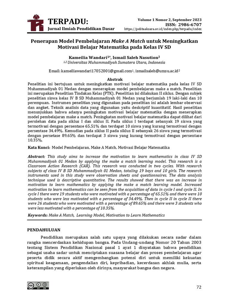 Model Make A Match Tingkatkan Motivasi Matematika | PDF