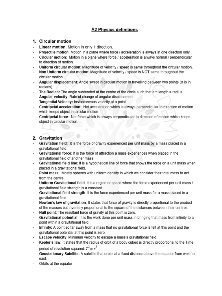 Definitions A2 Physics | Download Free PDF | Radioactive Decay | Temperature