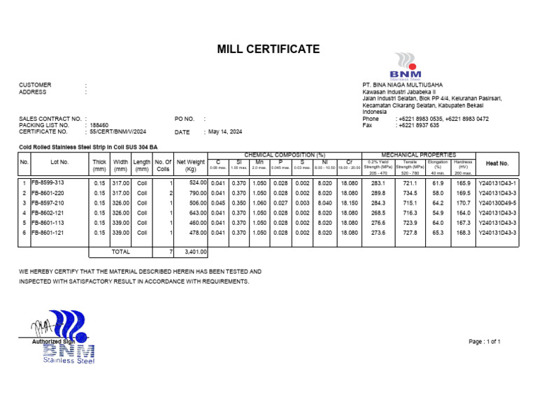 304 BA Sample | PDF | Secondary Sector Of The Economy | Building Materials