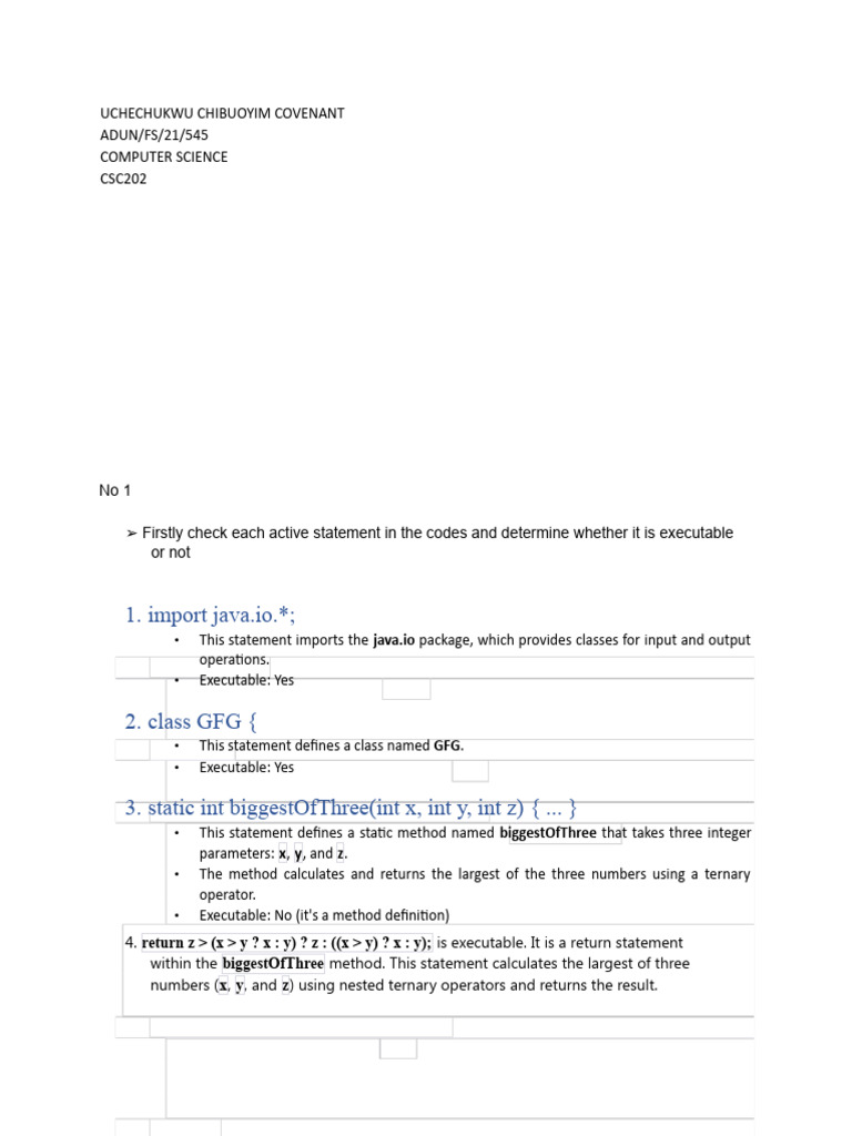 CSC 202 Assignment | PDF | Parameter (Computer Programming) | Boolean Data Type