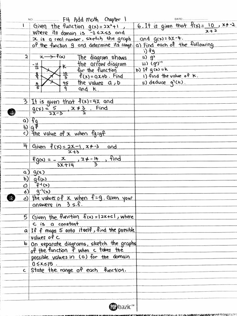 F4 Add Math Revision Chapter 1 | PDF
