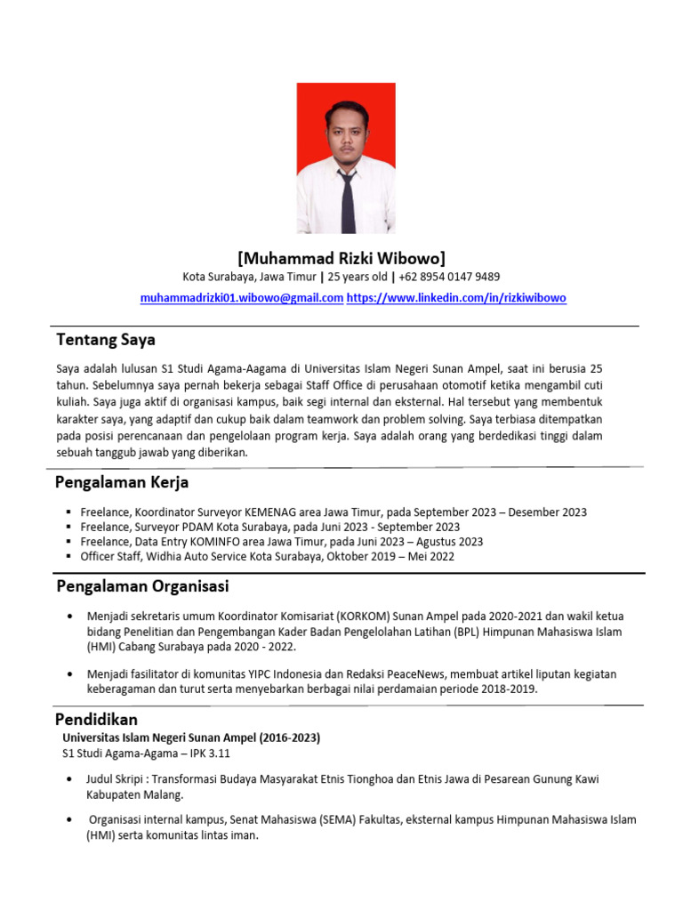 CV Rizki Wibowo | PDF