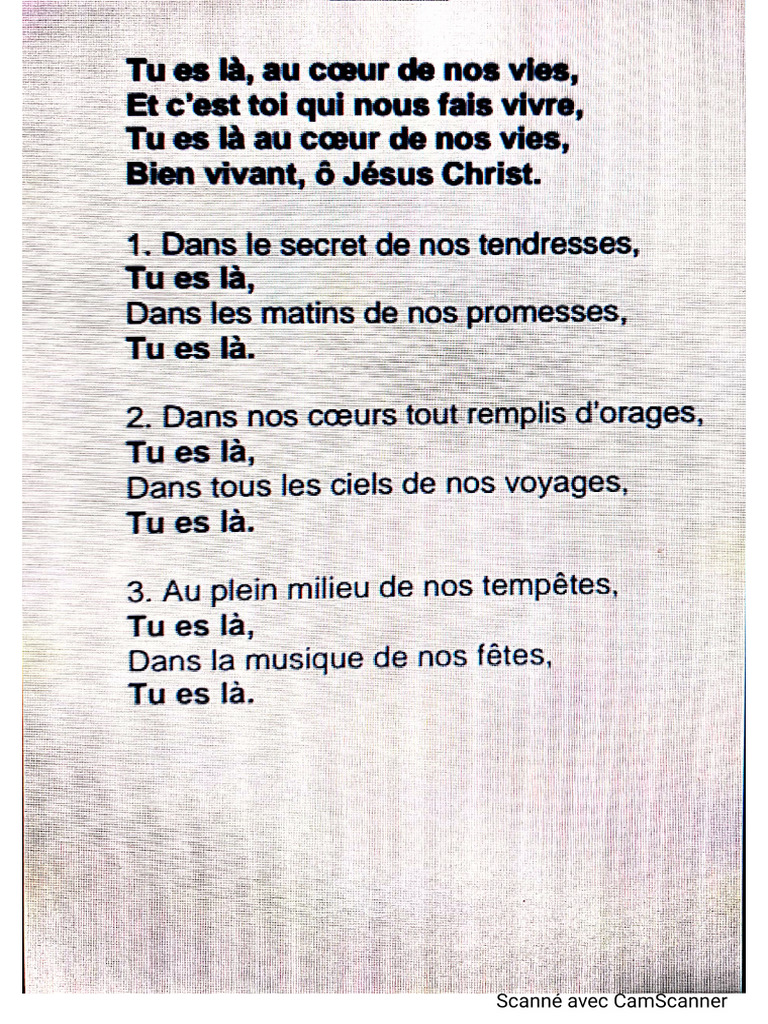 Tu es au coeur de nos vies_1 | PDF Tu es au coeur de nos vies_1 | PDF