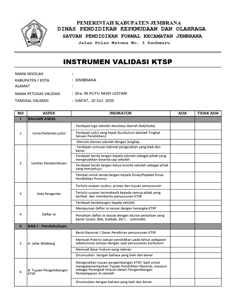 Validasi KOSP | PDF | Bisnis