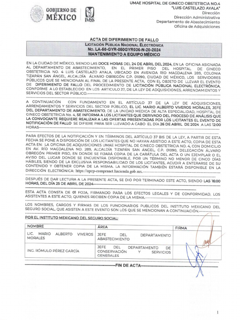 Diferimiento de Fallo N-20-2024 | PDF Diferimiento de Fallo N-20-2024 | PDF