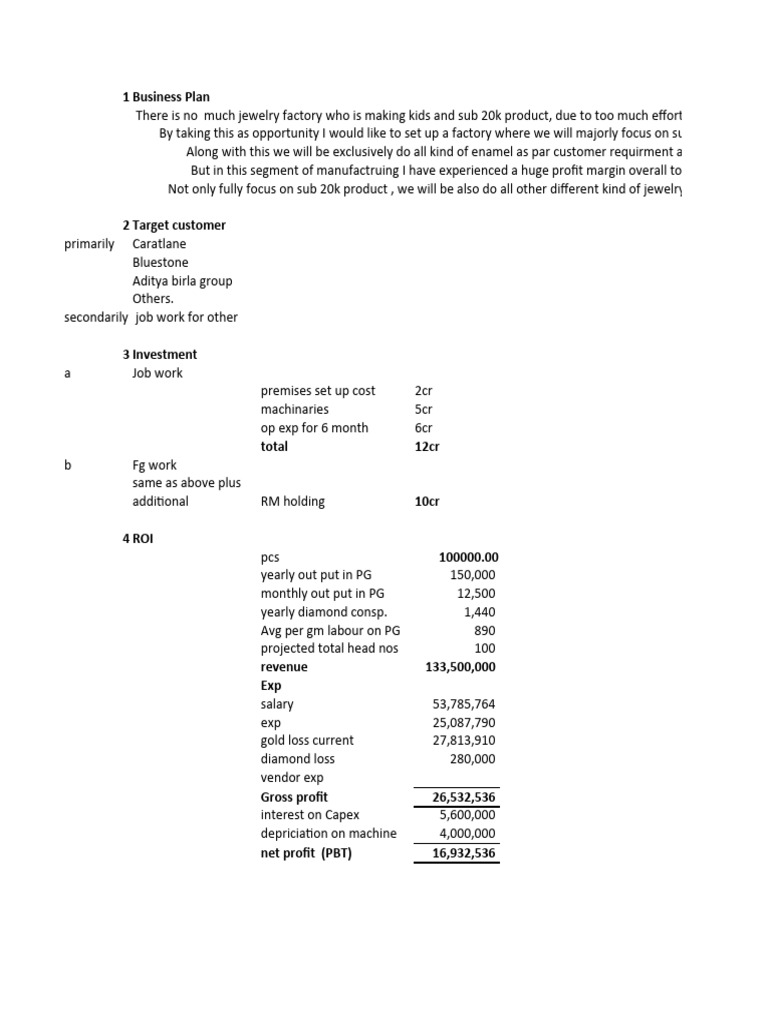 Projection For Proposal. | PDF | Depreciation | Capital Expenditure