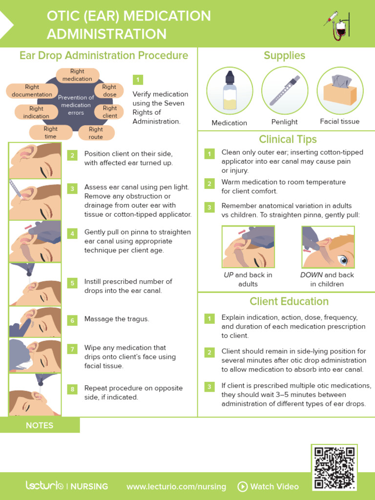 Nursing CS Otic Ear Medication Administration | PDF | Ear | Medicine
