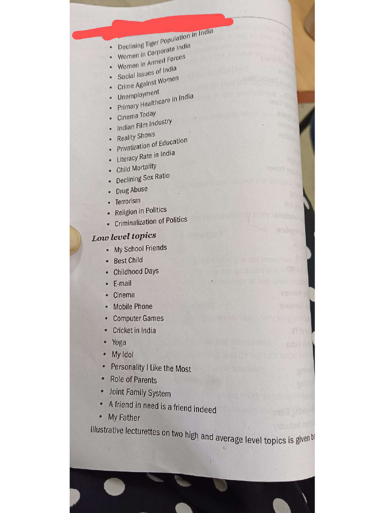 Lecturette Topics | PDF