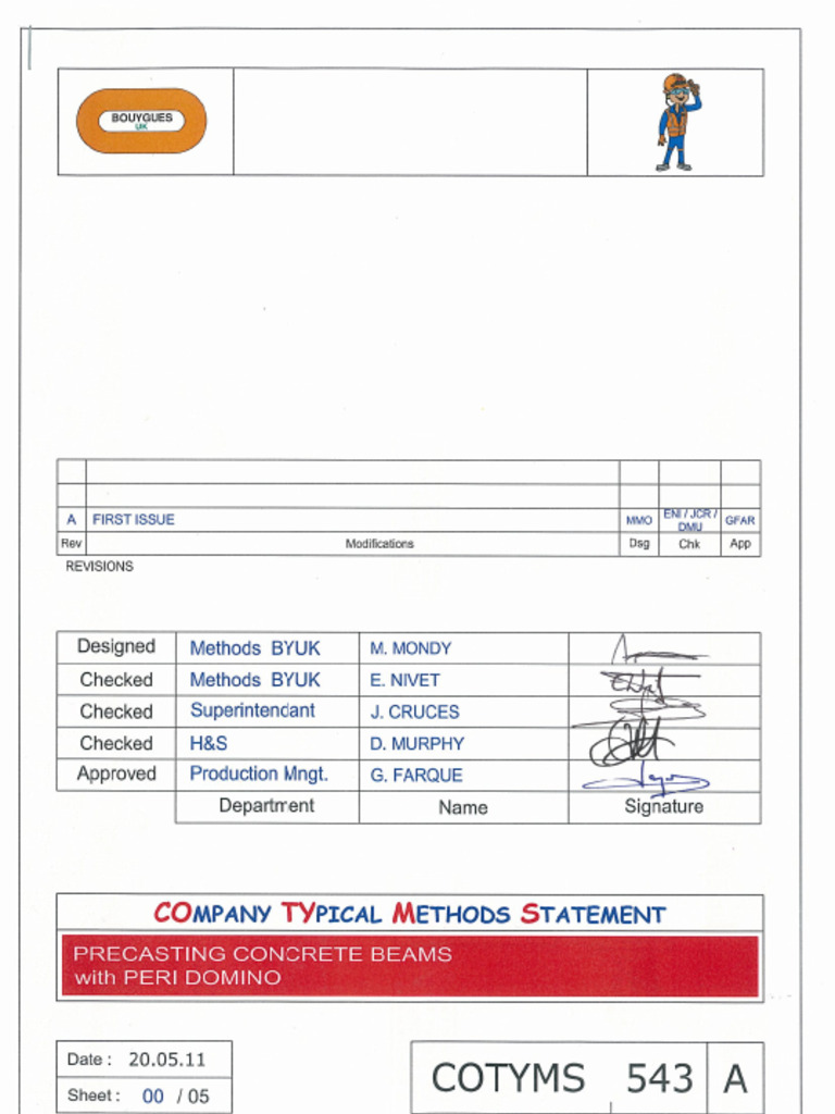 COTYMS-543-A-PRECASTING BEAMS With PERI DOMINO-UK | PDF
