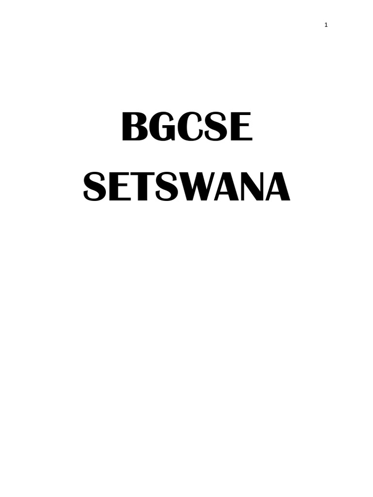 BGCSE_SETSWANA | PDF