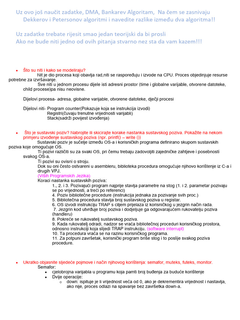 OS Skripta Skraceno | PDF