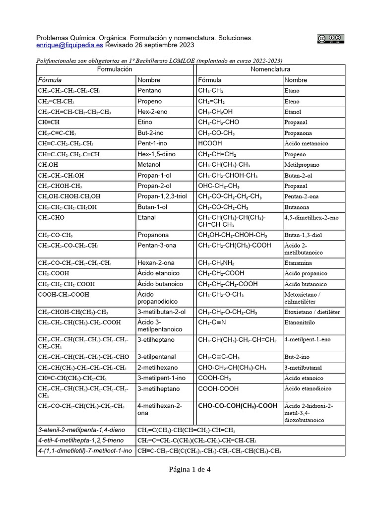 ProblemasQuímica Orgánica Soluc | PDF | Tolueno | Compuestos químicos