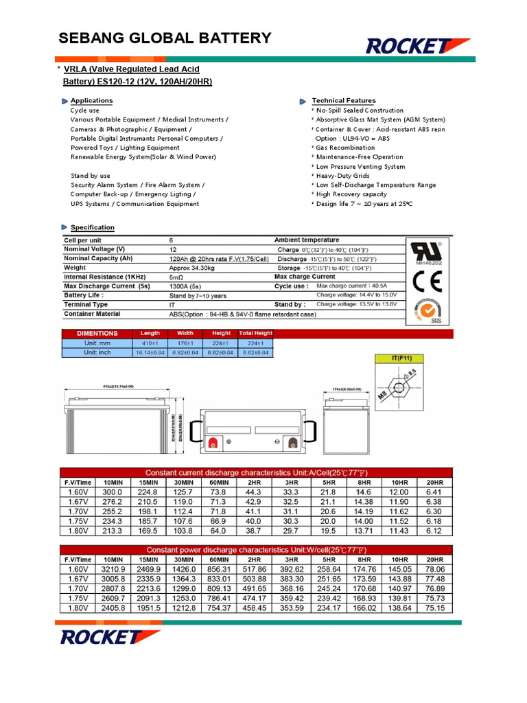 Rocket ES120-12 | PDF | Technology & Engineering