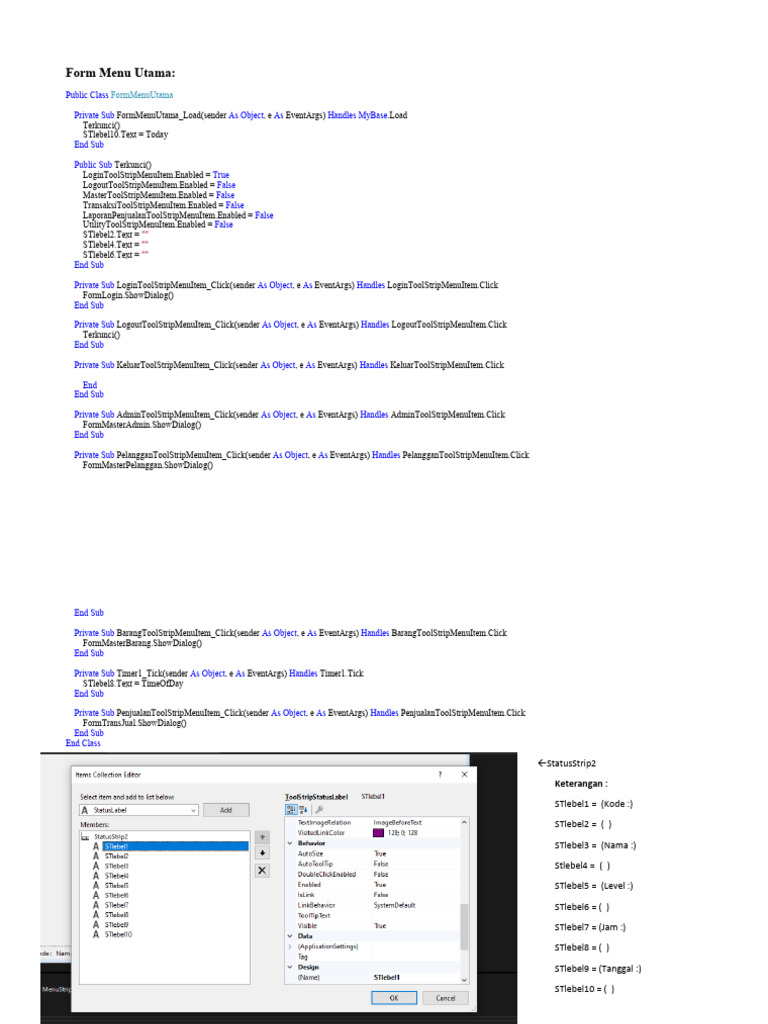 Form Menu Utama Untuk Membuat Aplikasi VB | PDF | Computer Science | Software Engineering