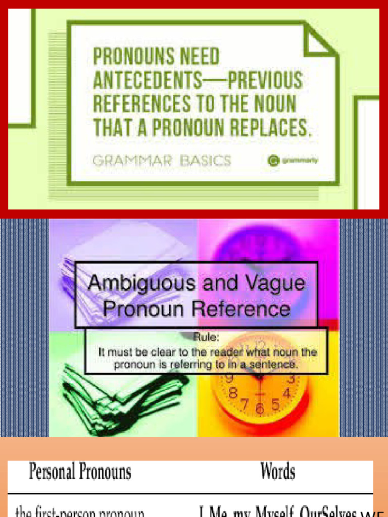 Pronoun Referencing | PDF | Pronoun | Noun