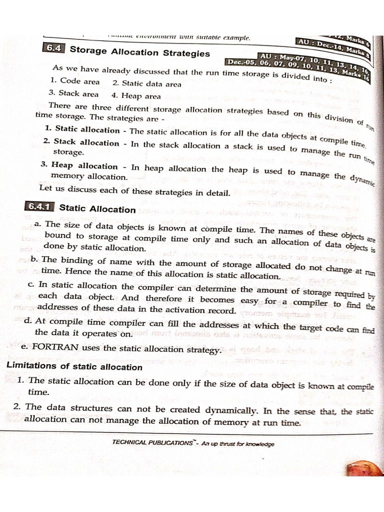 Storage Allocation | PDF