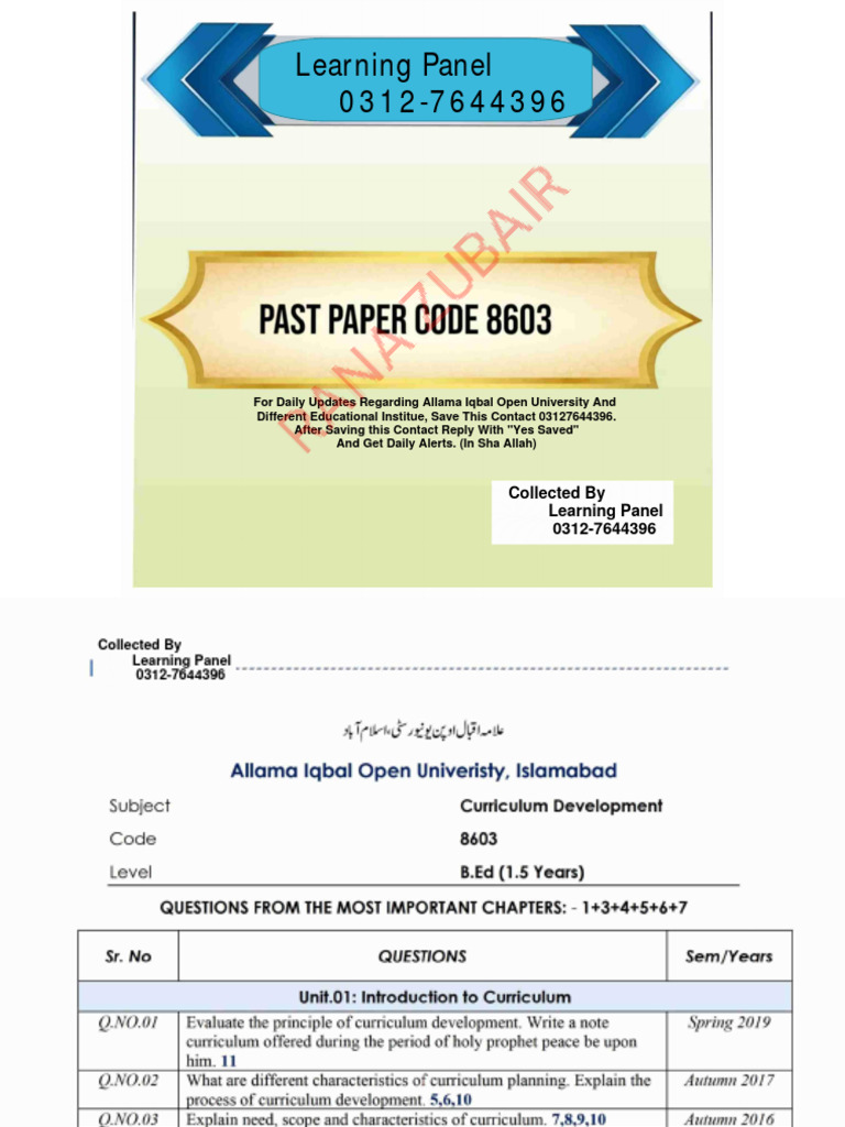 8603 Past Papers + Guess Paper-1-1-1 - Watermark - Merged | PDF