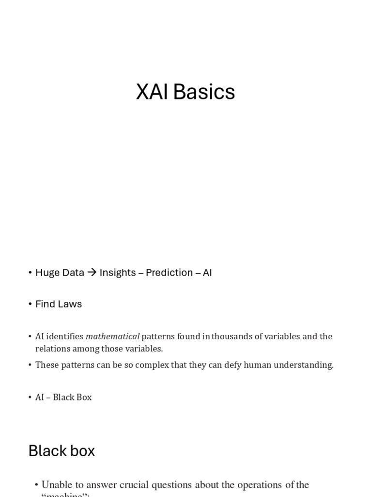 XAI Basics | PDF | Artificial Intelligence | Intelligence (AI) & Semantics