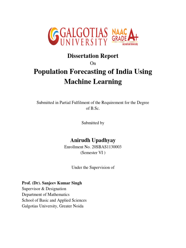 Disserattion Anirudh Final | PDF | Machine Learning | Linear Regression