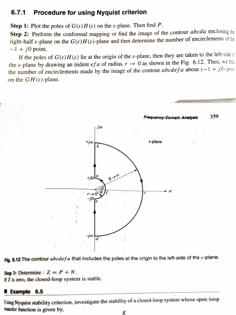 Nyquist Stability Criterion Procedure | PDF | Signal Processing | Feedback