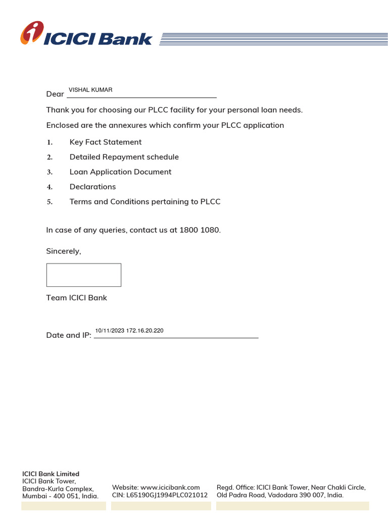 Otl PLCC Application Form | PDF | Banks | Credit