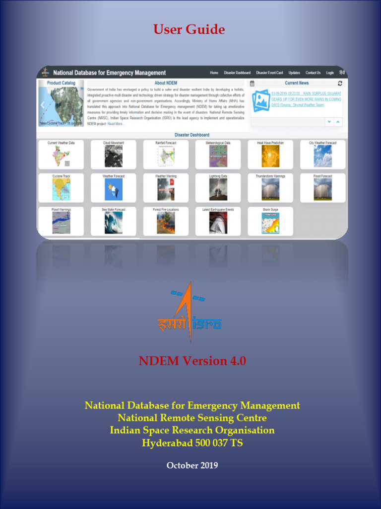 NDEM User - Manual - v4 | PDF | Weather Forecasting | Geographic ...