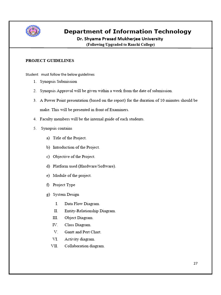 Project Guidelines | PDF | Computing | Information Technology