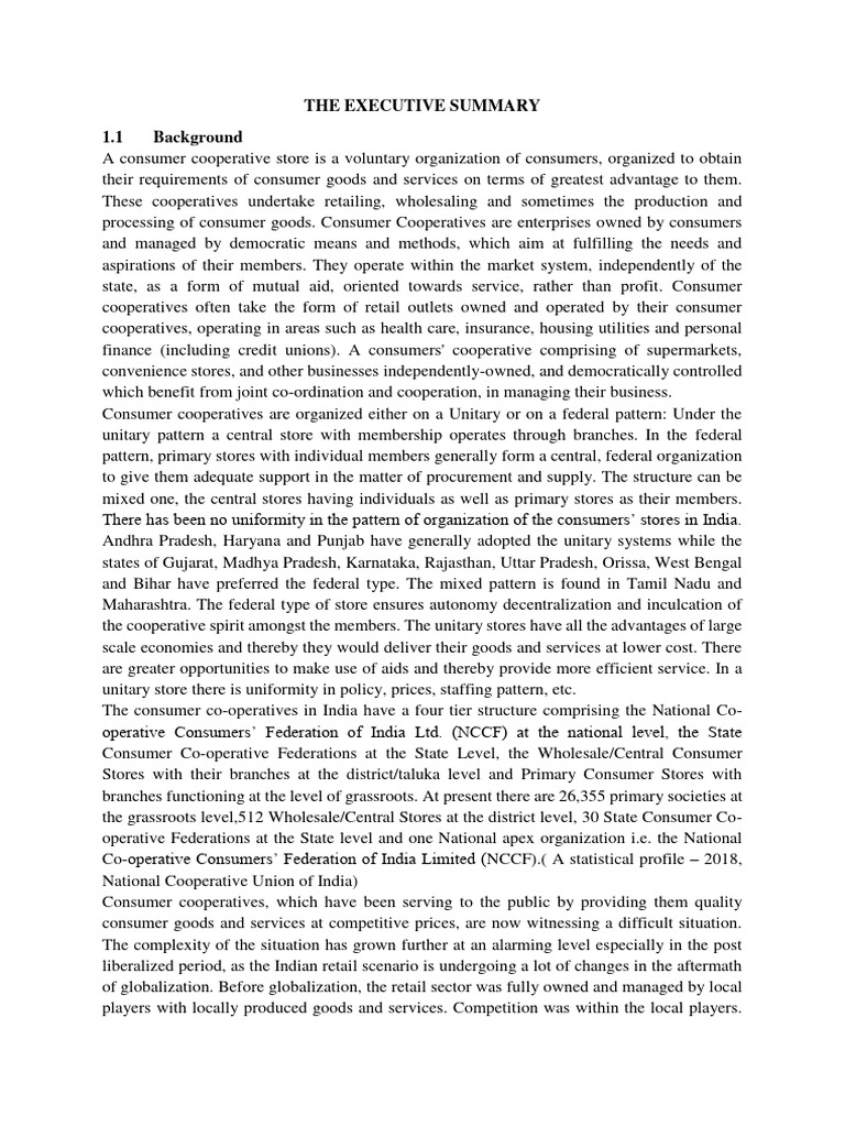 Status and Growth of Consumer Cooperatives | PDF | Cooperative | Credit ...