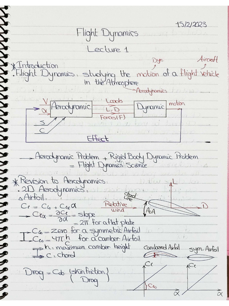 Lecture 1 - Flight Dynamics (Montaser) | PDF