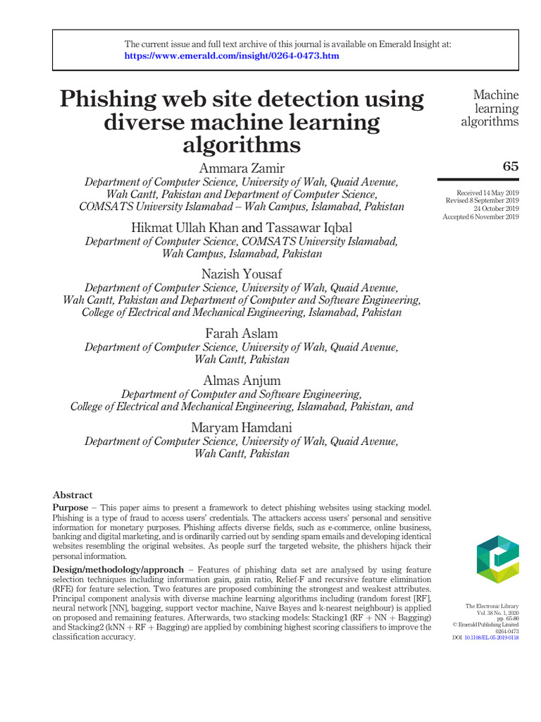 Phishing Website Detection with ML Techniques | PDF | Phishing ...