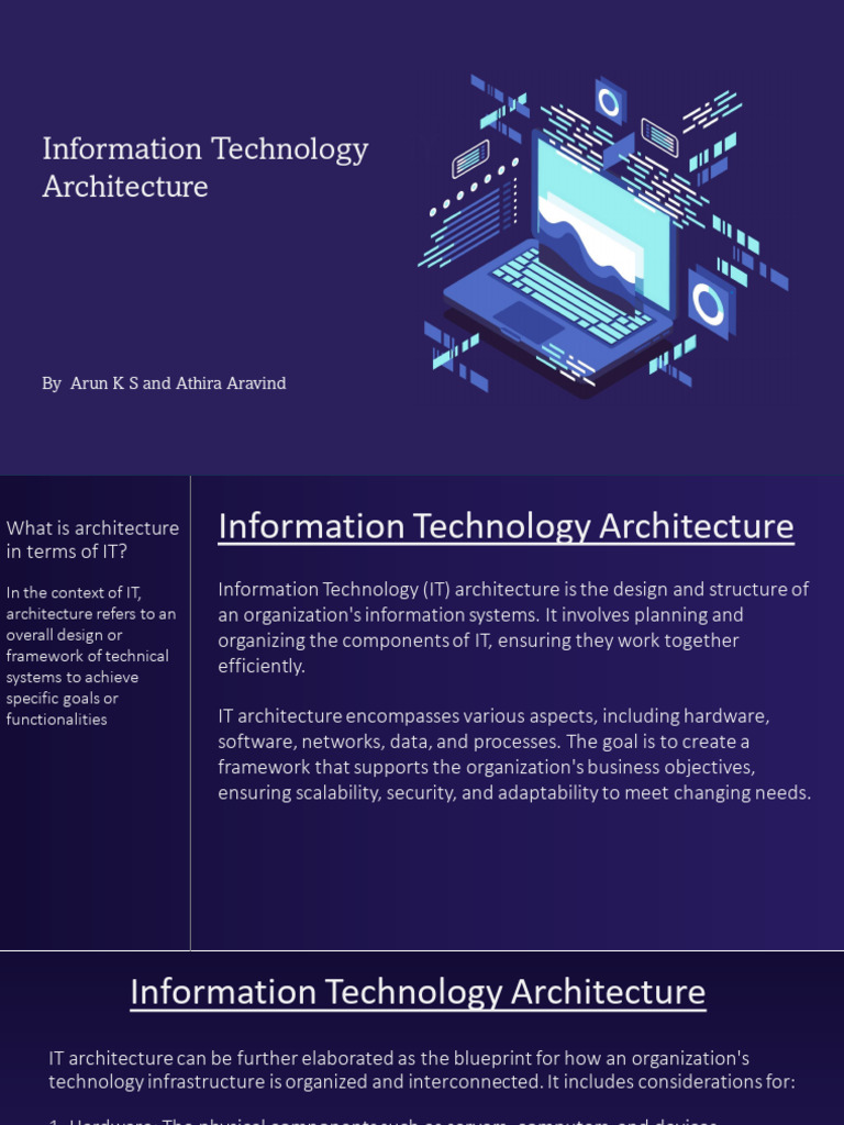 Information Technology Architecture Pdf Enterprise Architecture System