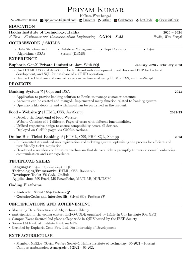 Priyam Kumar | PDF | Databases | Web Development