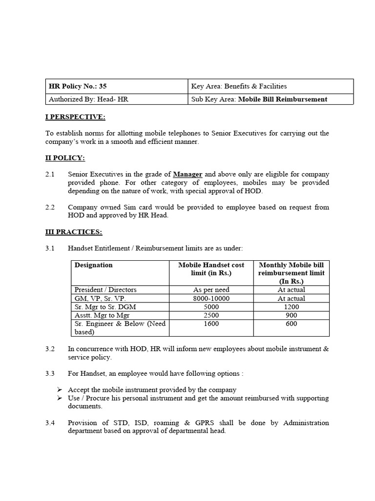 SOP (Mobile Bill Reimbursement) | Download Free PDF | Mobile Phones ... SOP (Mobile Bill Reimbursement) | Download Free PDF | Mobile Phones ...