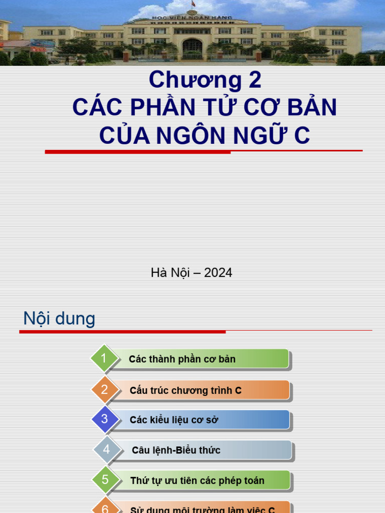 C02-Cac Phan Tu Co Ban Cua Ngon Ngu C | PDF